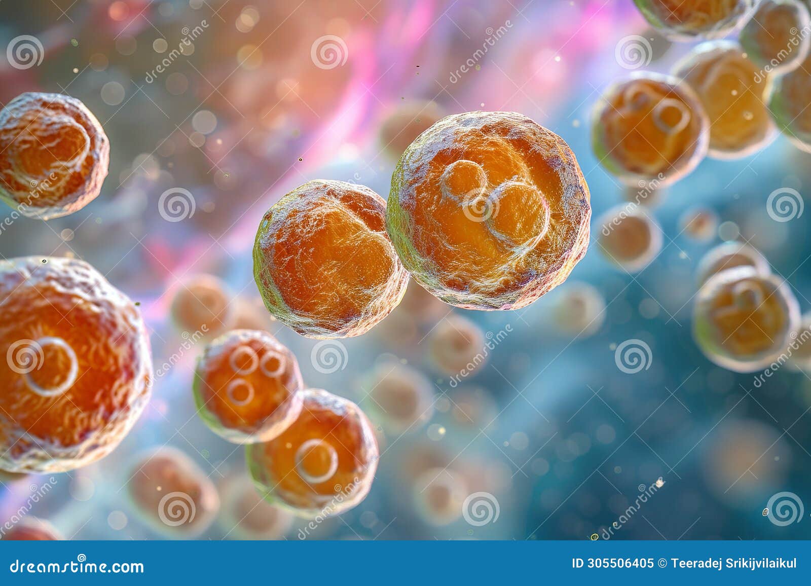 Microscopic of Cryptococcus on Inflammatory Cells Background ...