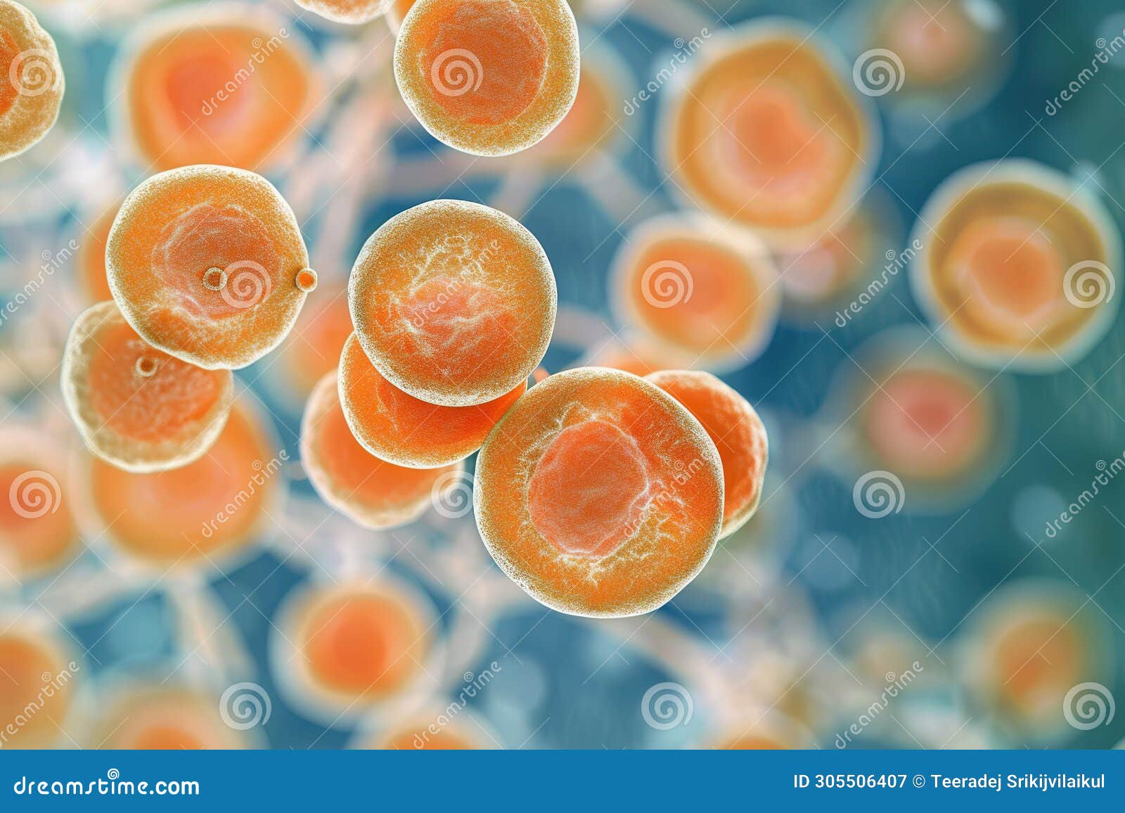 Microscopic of Cryptococcus on Inflammatory Cells Background ...