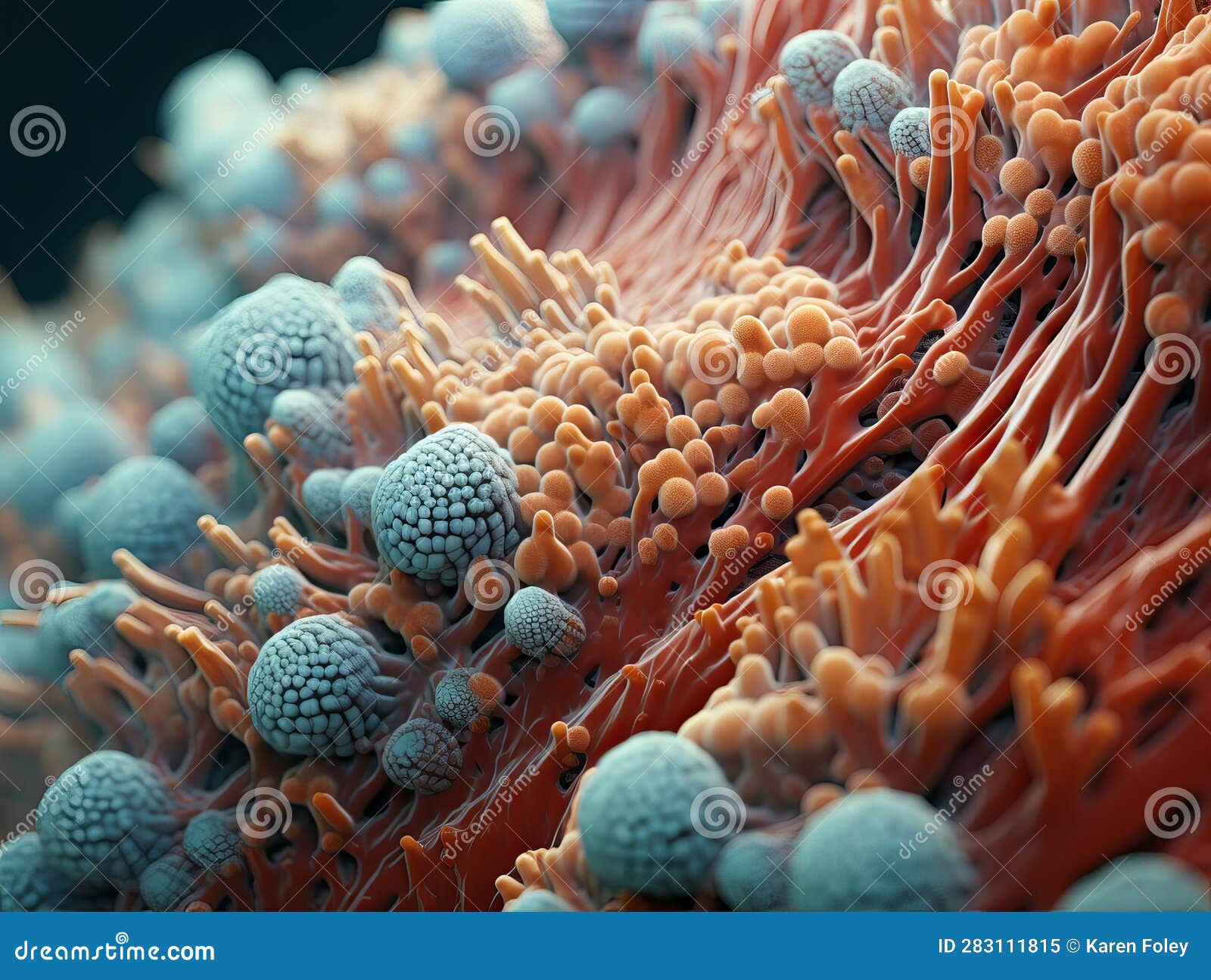 Human Microbiome Large Intestine Filled With Bacteria. Title ...