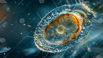 A Microscopic Rotifer Egg Surrounded by Protective Outer Layers Waiting ...