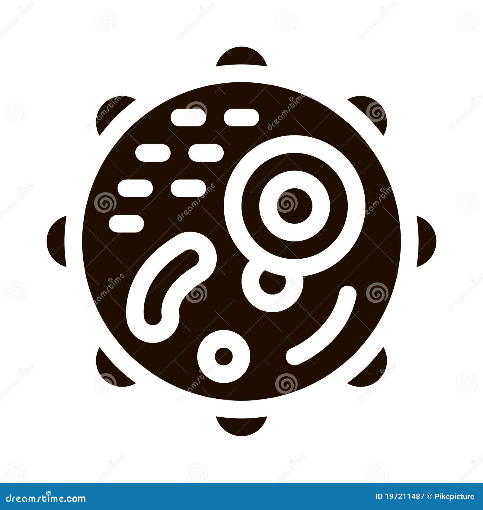Microscopic Round Bacterium Vector Icon Stock Vector - Illustration of ...