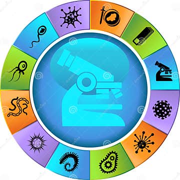 Microscopic Set - wheel stock vector. Illustration of graphic - 9401552