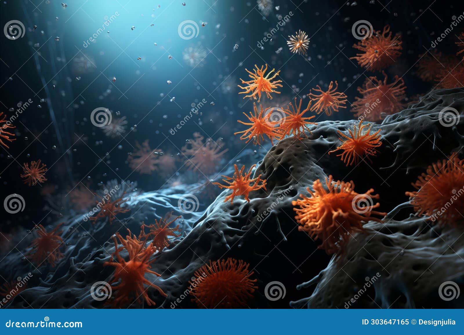 Microscopic Structure of Virus in Lungs. Demonstrating Profound Impact ...