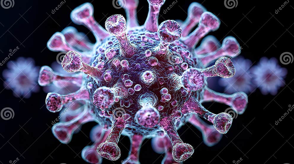 Microscopic Structure of a Virus Stock Photo - Image of transmission ...