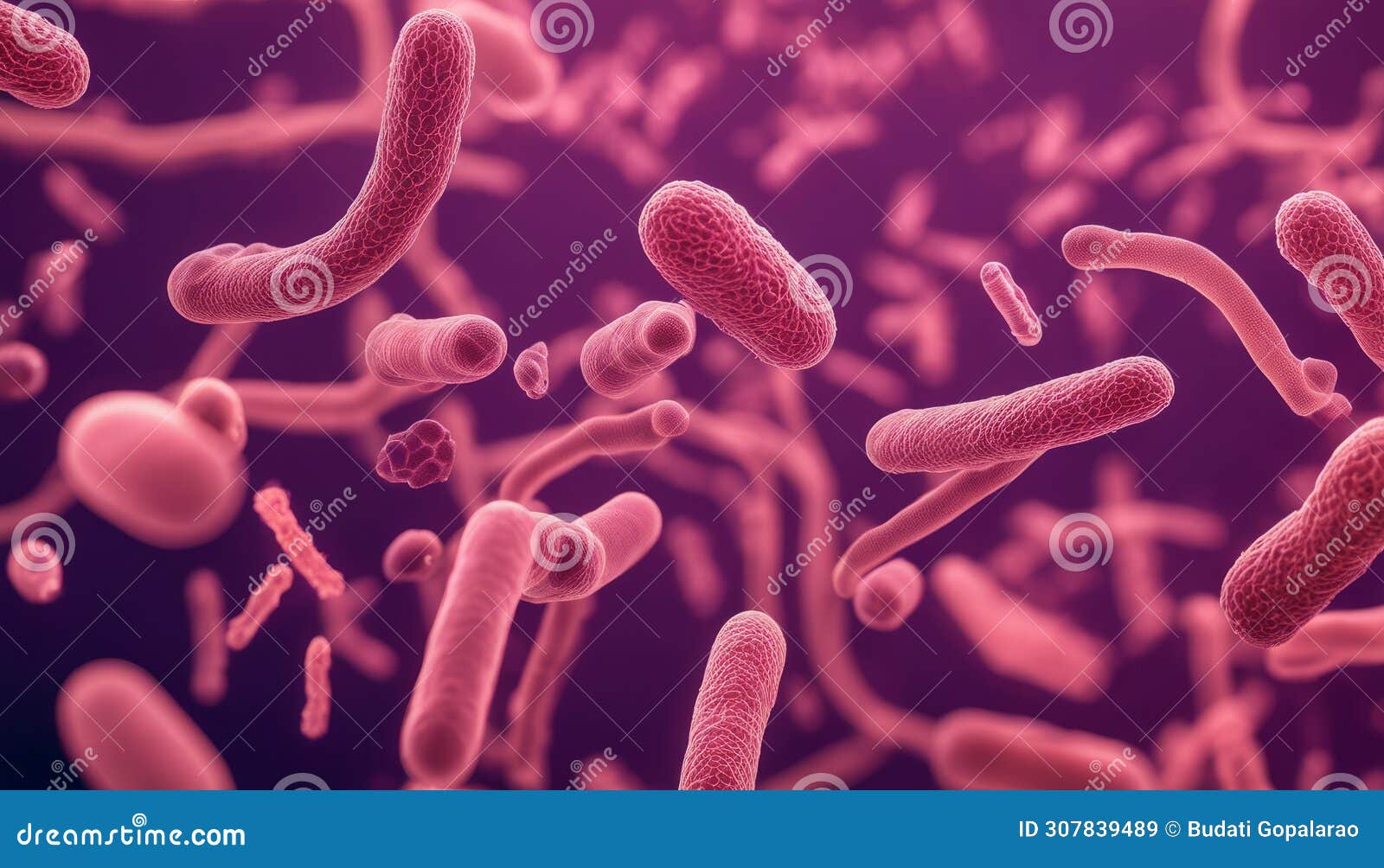 Microscopic View of Bacteria, a Common Cause of Infections Stock ...