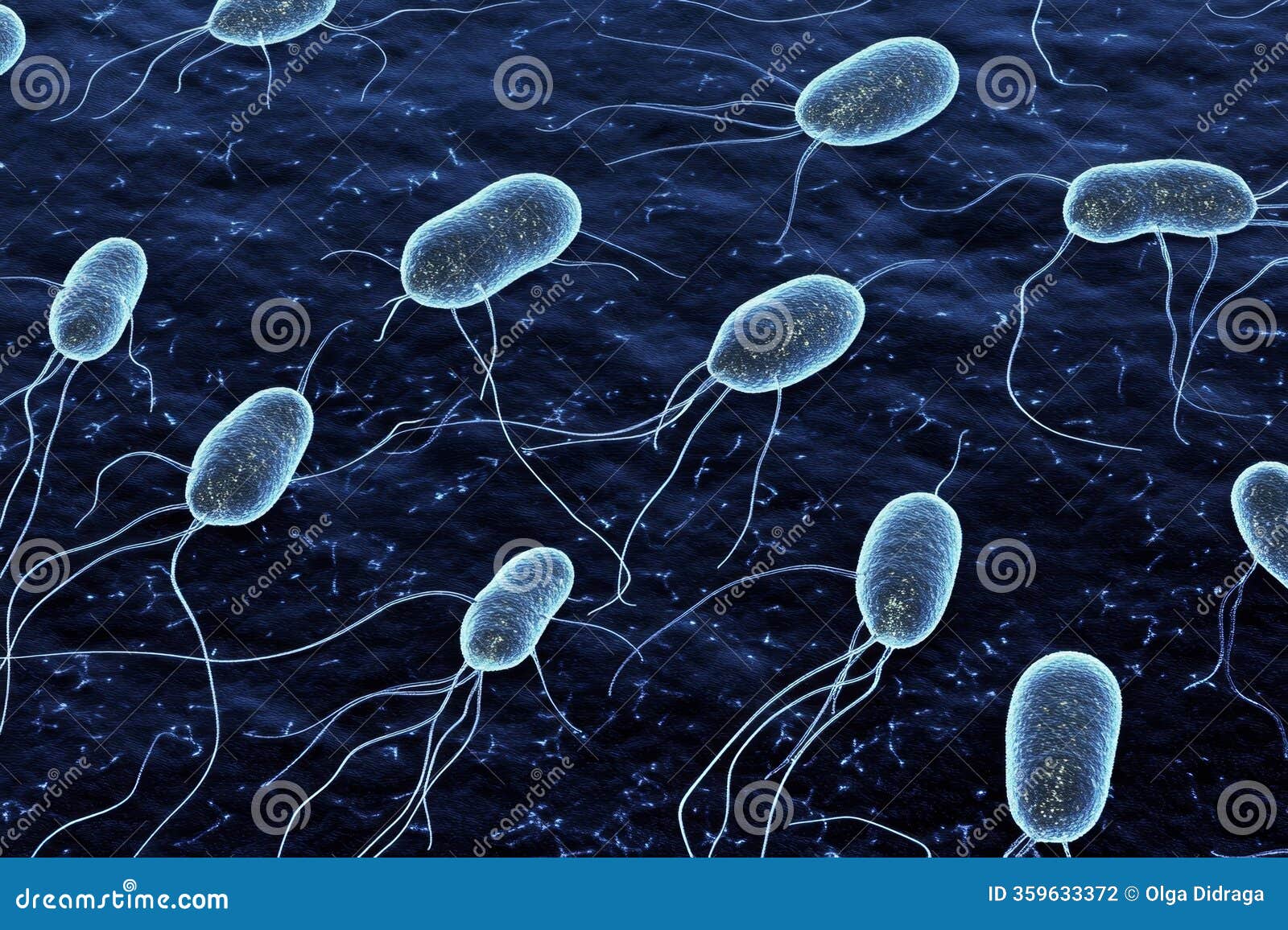 Bacteria With Flagella Swimming In A Microscopic Environment Under Soft ...