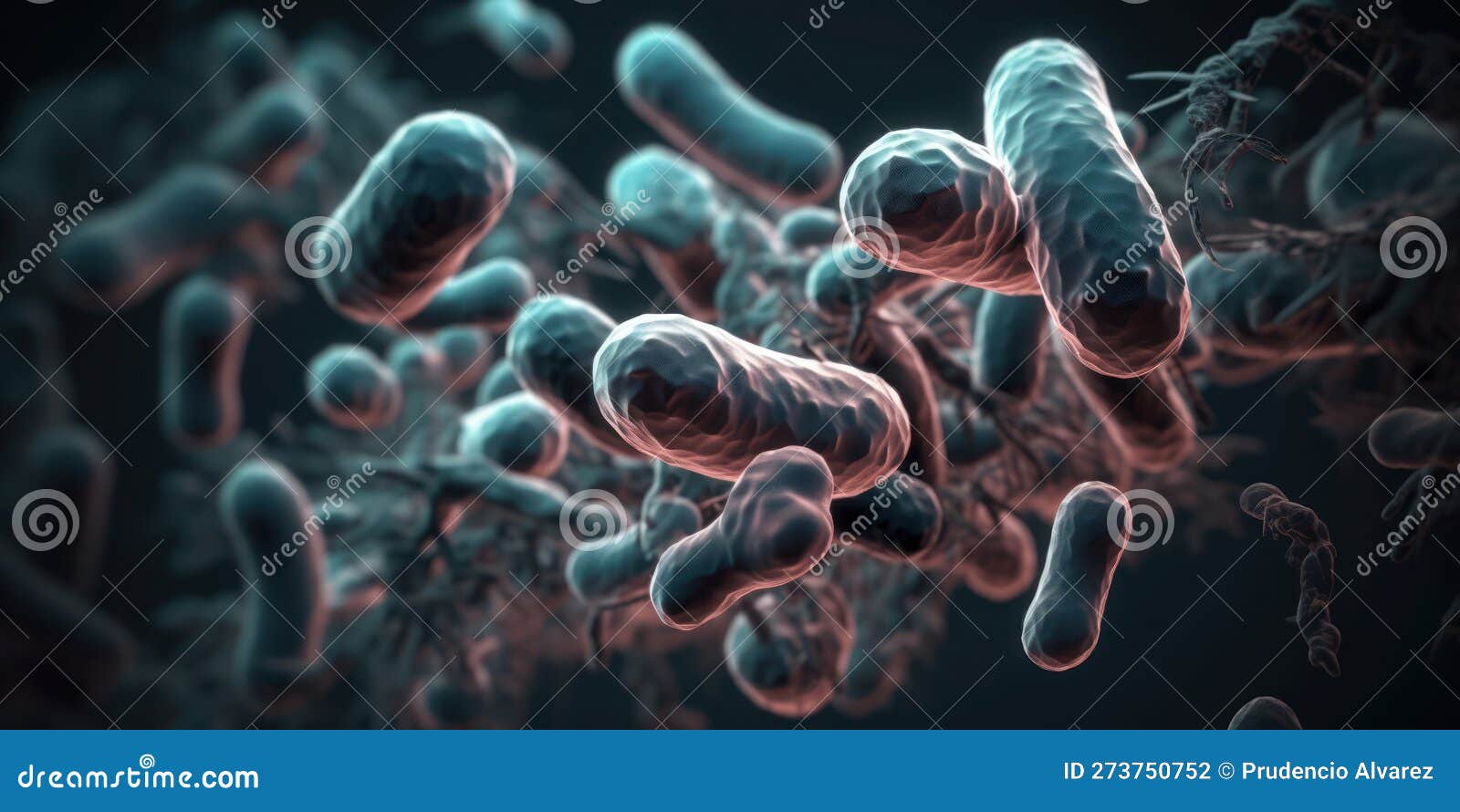 Microscopic View of Bacteria Stock Illustration - Illustration of ...