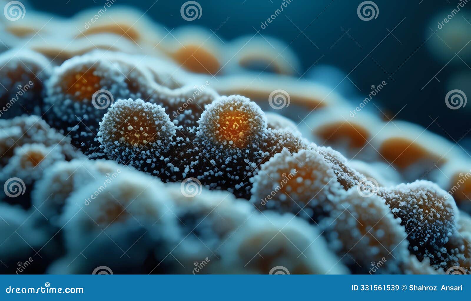 Microscopic View of Bacteria Stock Illustration - Illustration of ...
