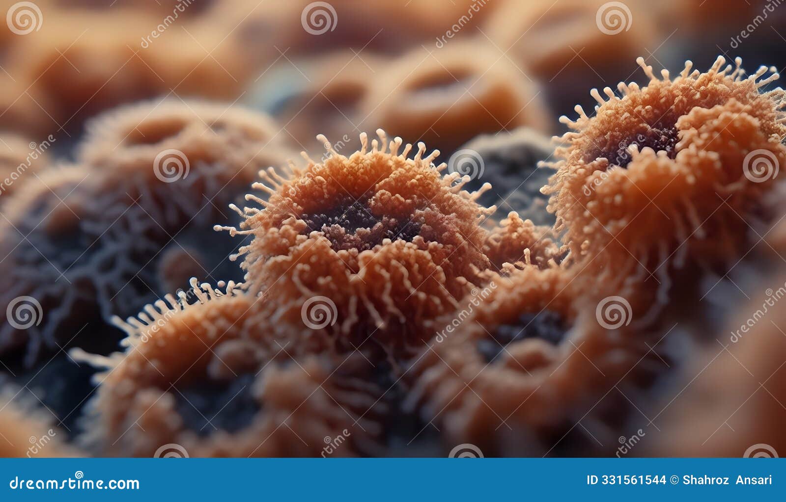 Microscopic View of Bacteria Stock Illustration - Illustration of ...
