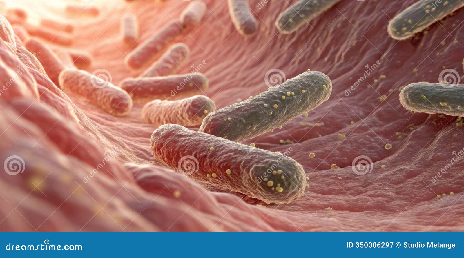 Microscopic View of Bacteria Thriving in the Human Gut during Digestion ...