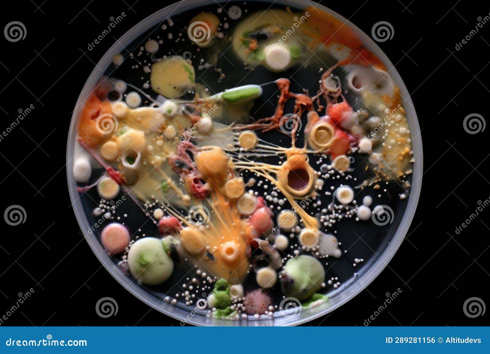 Microscopic View of Bacteria on Unwashed Dish Stock Photo - Image of ...