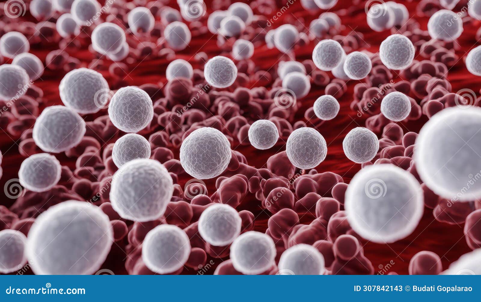 Microscopic View of a Bacterial Colony Stock Illustration ...