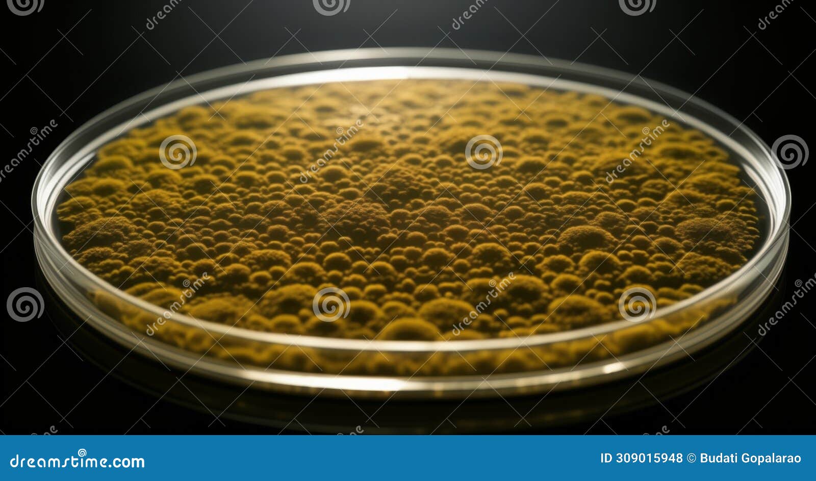 Microscopic View of a Bacterial Colony in a Petri Dish Stock ...