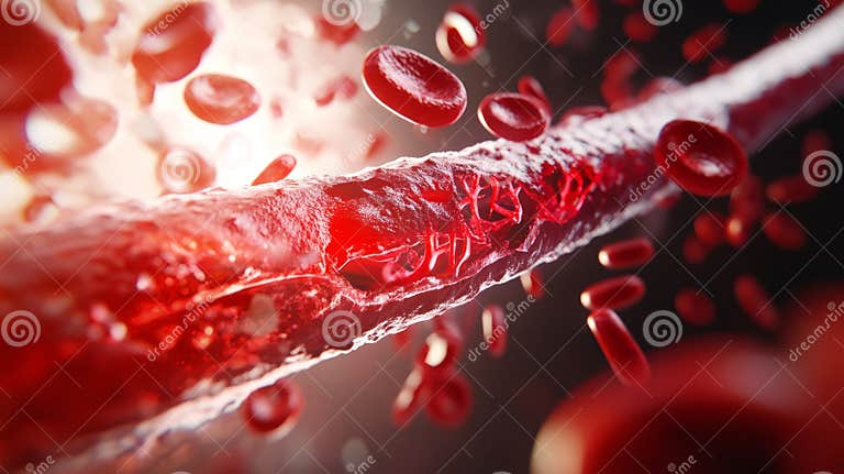 Microscopic View of Blood Cells, Exploring the Cellular Components of ...