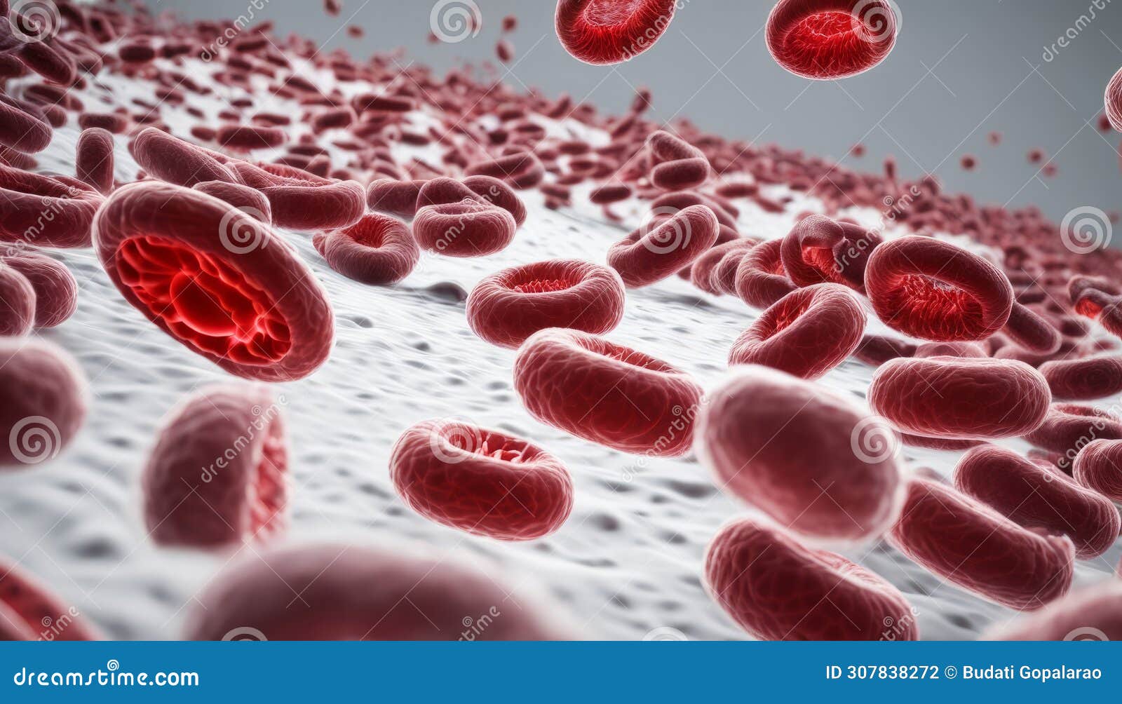 Microscopic View of a Blood Sample with Red Blood Cells Stock ...