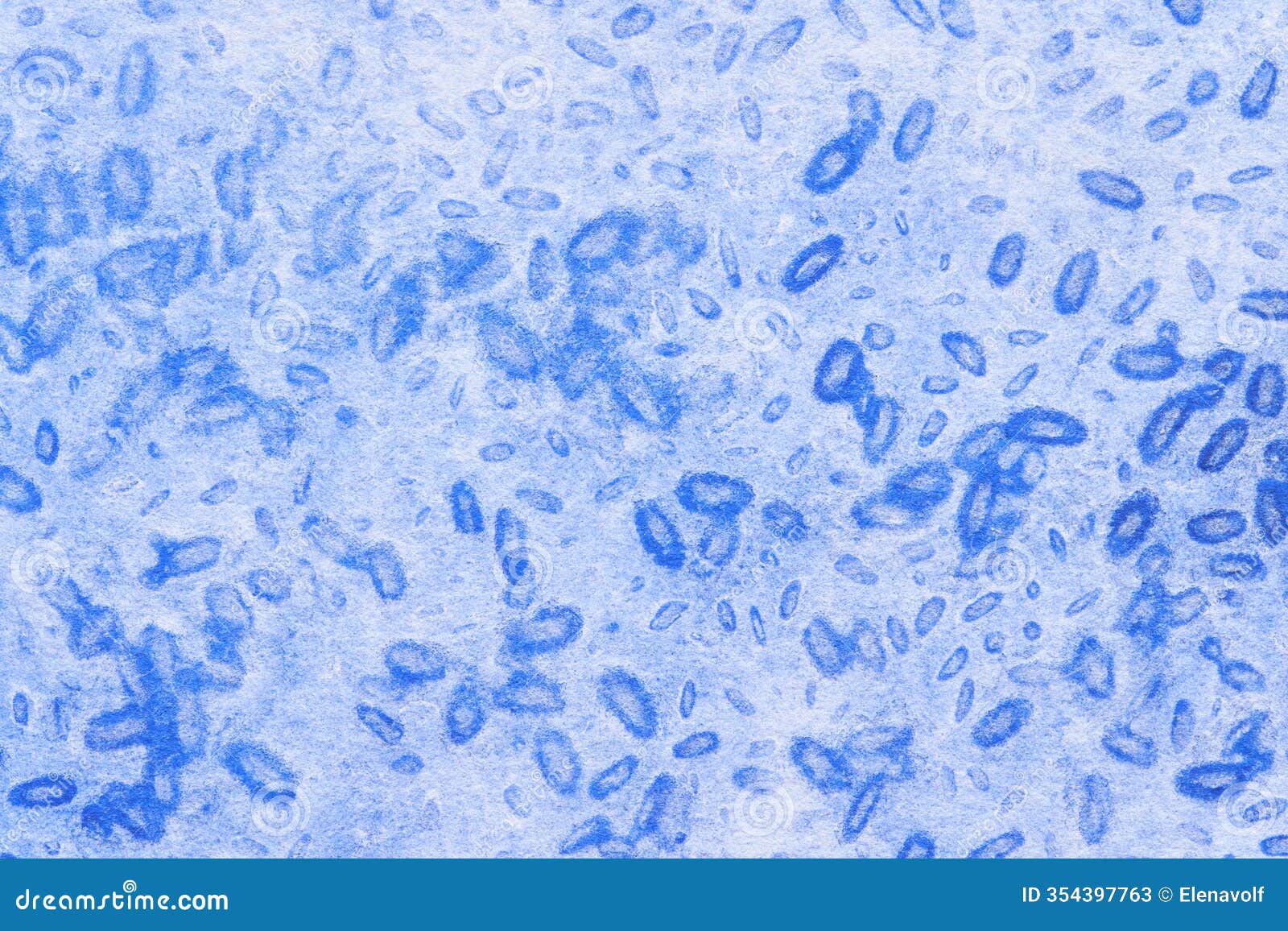 Microscopic View of Blue Bacterial Cells with Irregular Shapes and ...