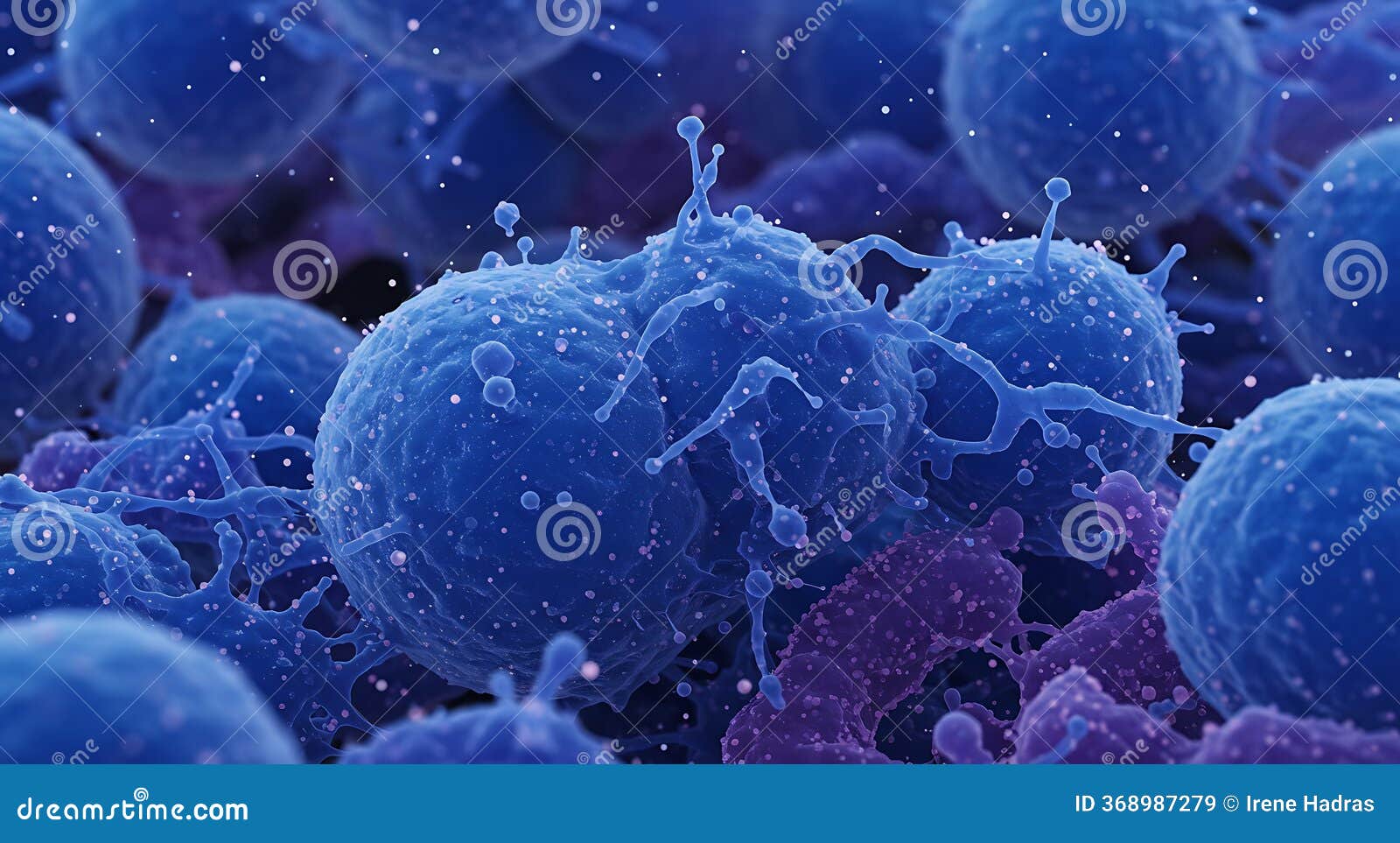 Spherical Bacteria On Skin With Hairs Royalty-Free Cartoon ...