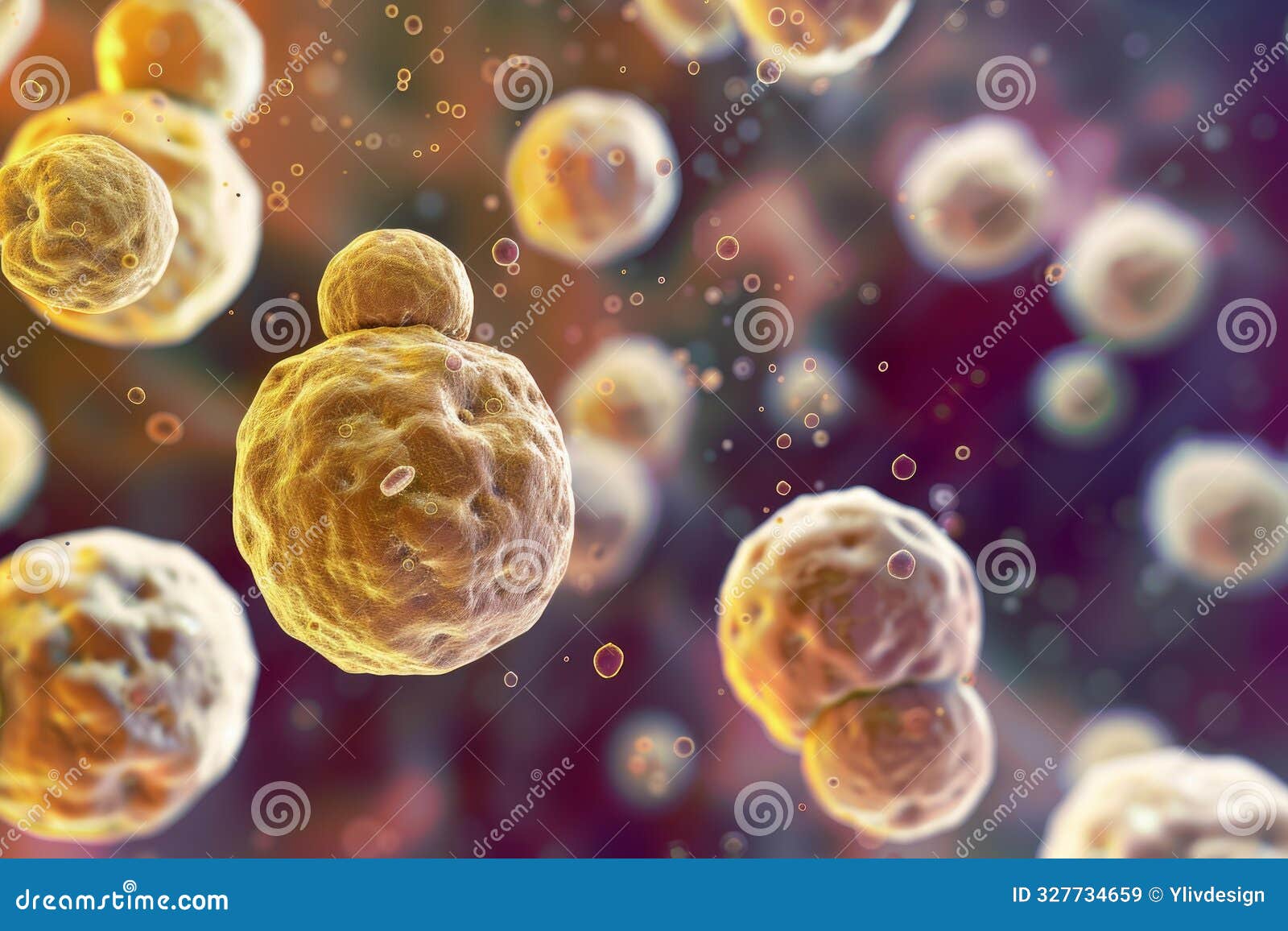 Microscopic View of Budding Pathogenic Yeast Cells Stock Illustration ... Microscopic View of Budding Pathogenic Yeast Cells Stock Illustration ...