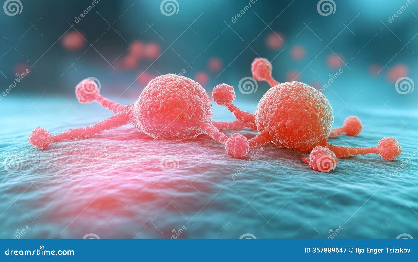 Microscopic View of Cancer Cells, Depicting Their Spread and ...