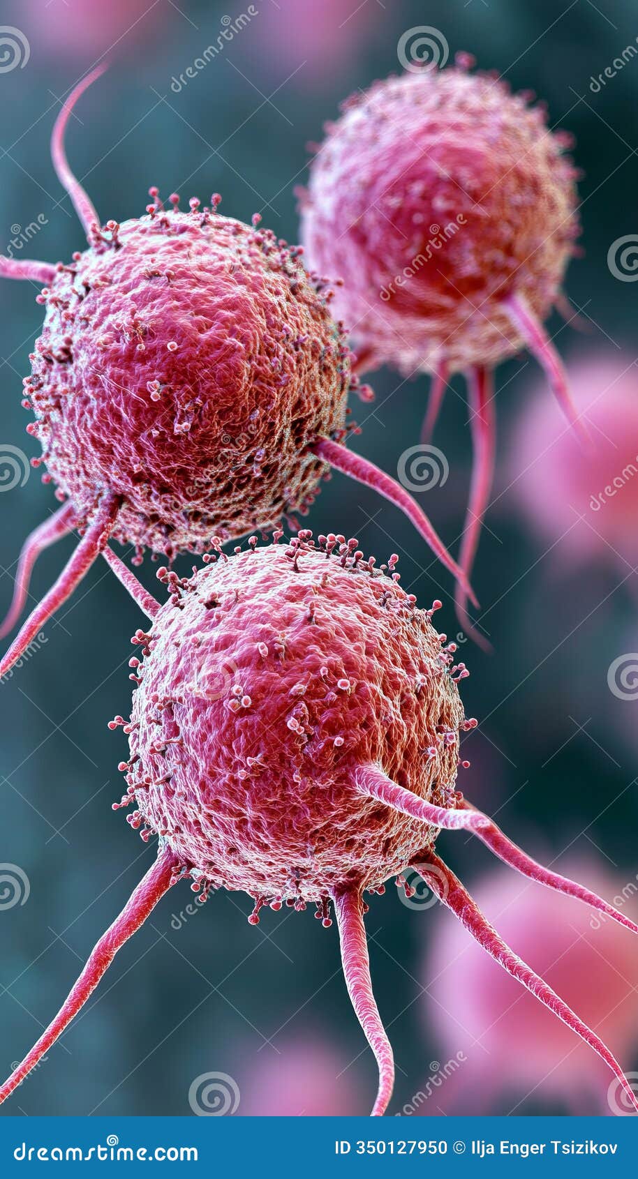 Microscopic View of Cancer Cells, Showing Their Irregular Structure and ...