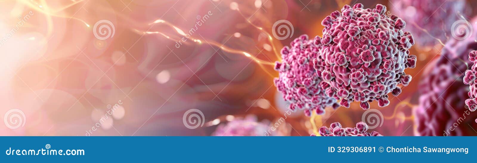 Microscopic View Of Cancer Cells Under A Microscope Showcasing Detailed ...