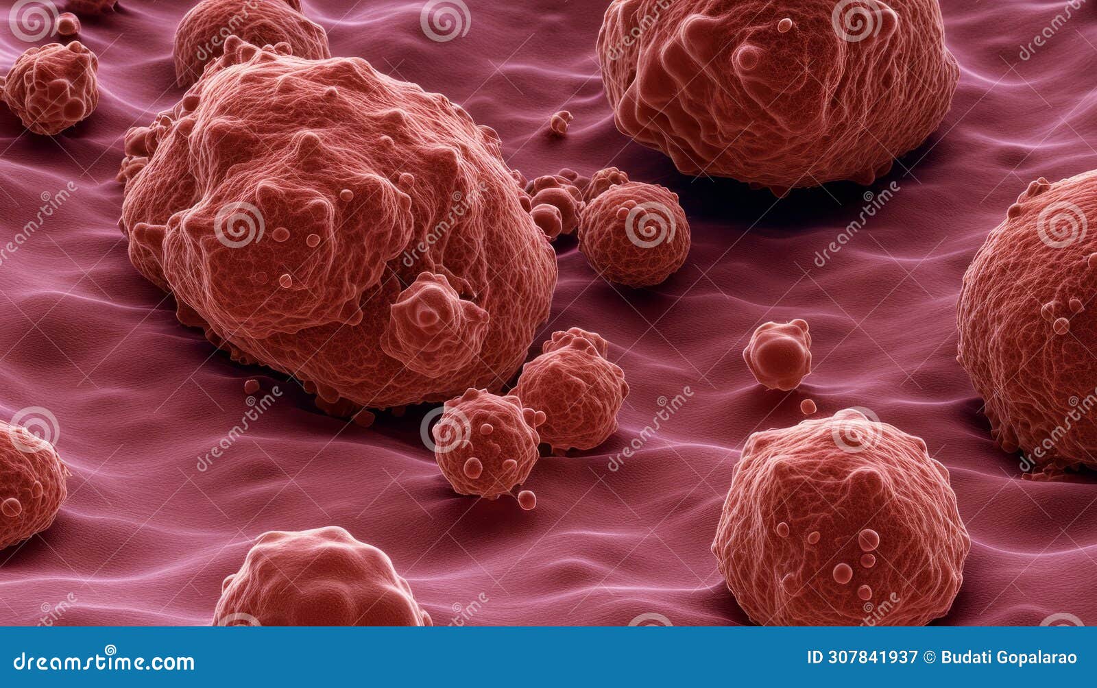 Microscopic View of a Cell Culture, Showcasing the Growth of Red Cells ...