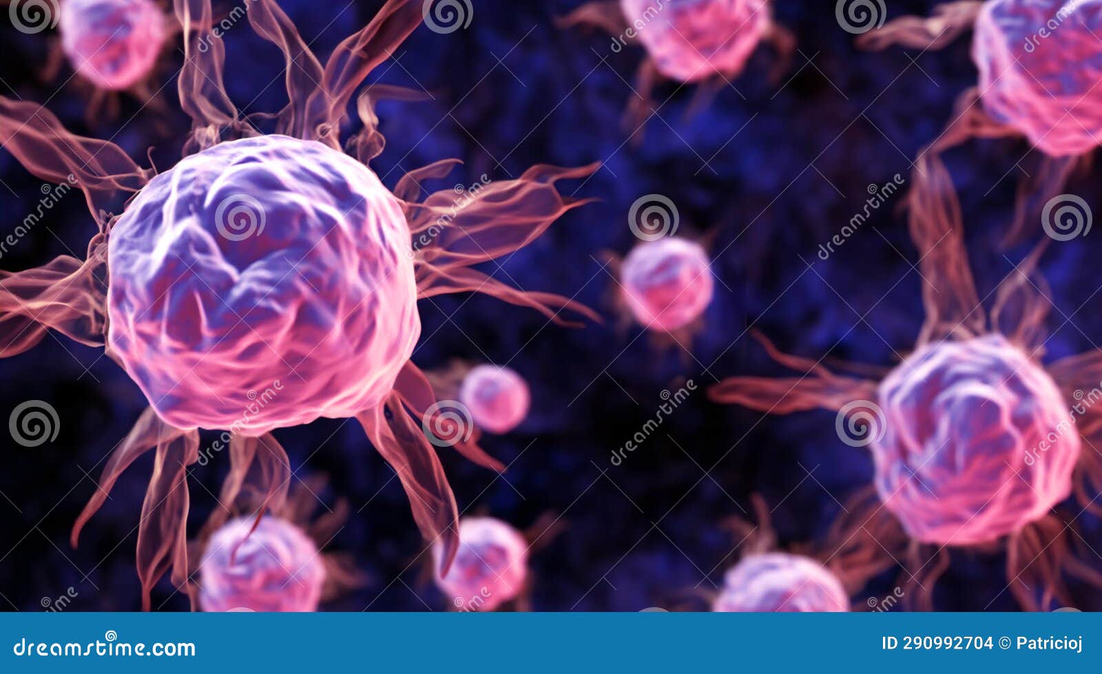 A Microscopic View of a Cell. Stock Illustration - Illustration of ...