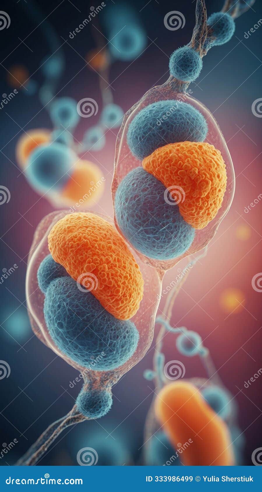 Microscopic View Of A Cell Dividing Showing Cell Division And ...