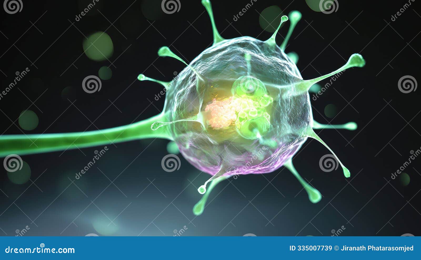 Microscopic View of a Cell stock illustration. Illustration of organism ...