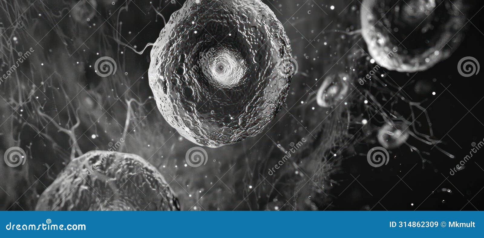 Microscopic View of Cell Structure Stock Image - Image of school ...