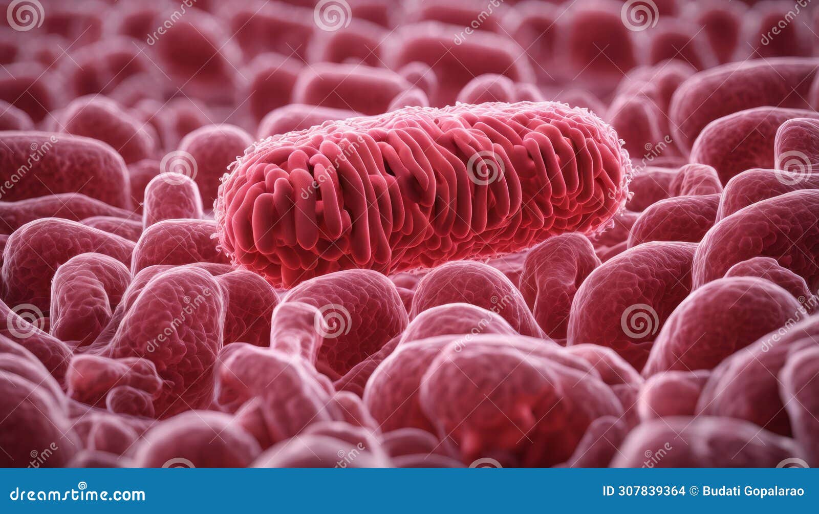 Microscopic View of a Cell Structure, Possibly Bacteria or Viruses, in ...