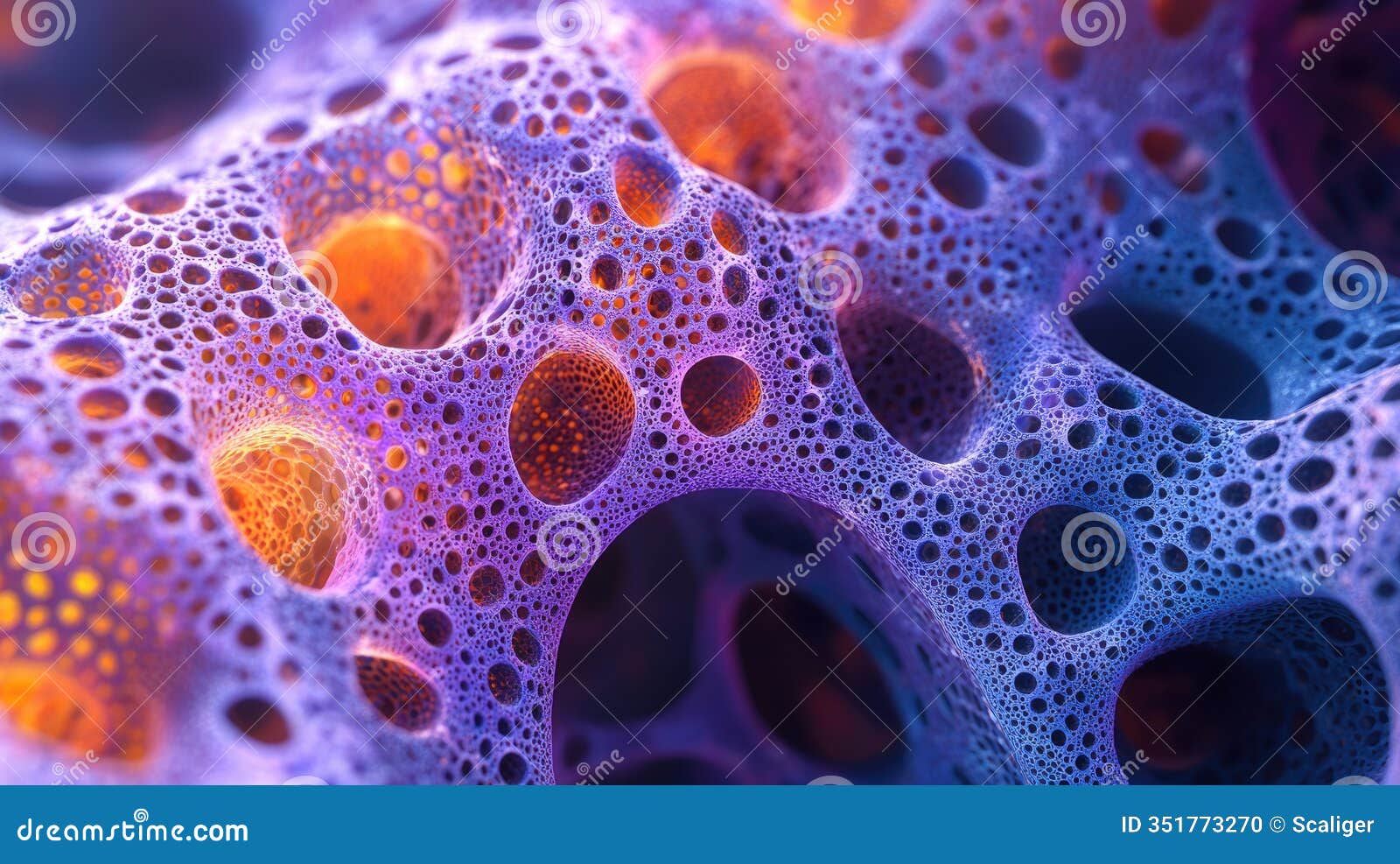 Microscopic View of Cell Wall Structure with Abstract Patterns for ...