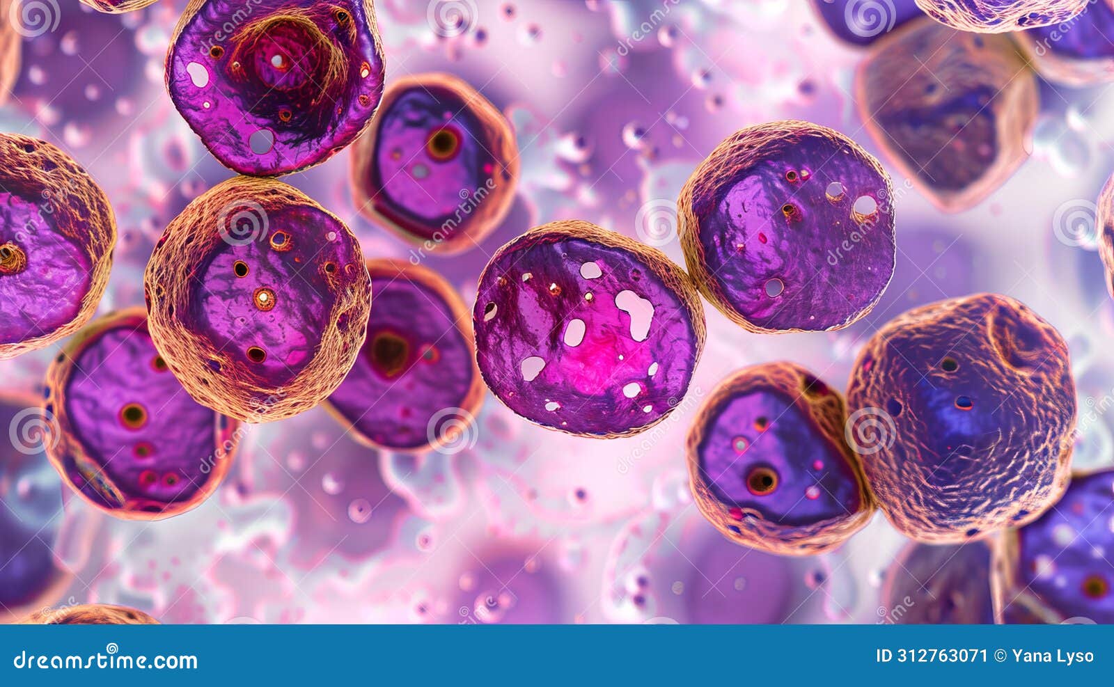 Microscopic View of Cells, Bacteria and Viruses. Pathogens and ...