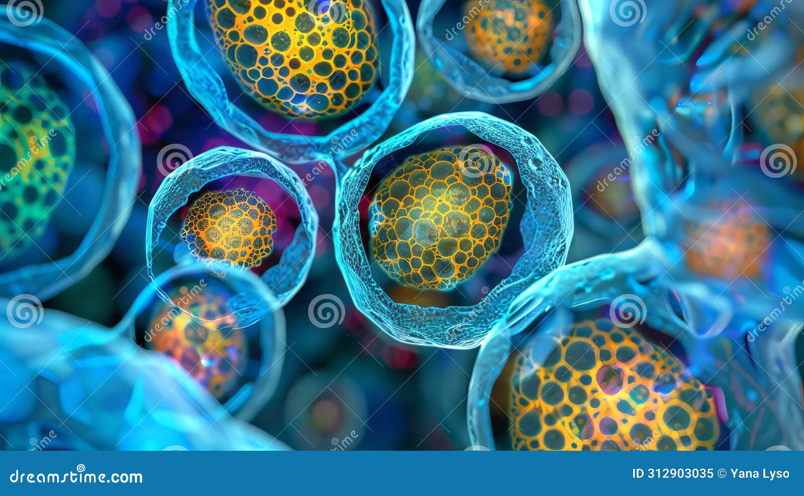 Microscopic View of Cells, Bacteria and Viruses. Pathogens and ...