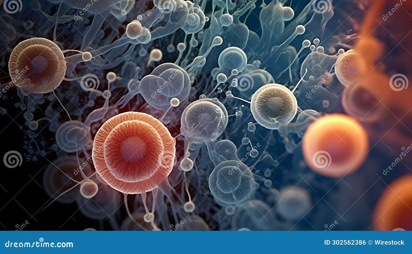 Microscopic View of the Cells and Internal Tissues of a Living Creature ...