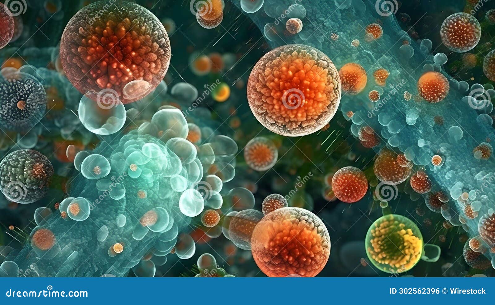 Microscopic View of the Cells and Internal Tissues of a Living Creature ...