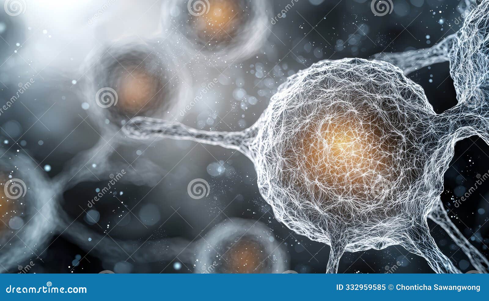 Microscopic View of Cells with Intricate Details, Showcasing the ...