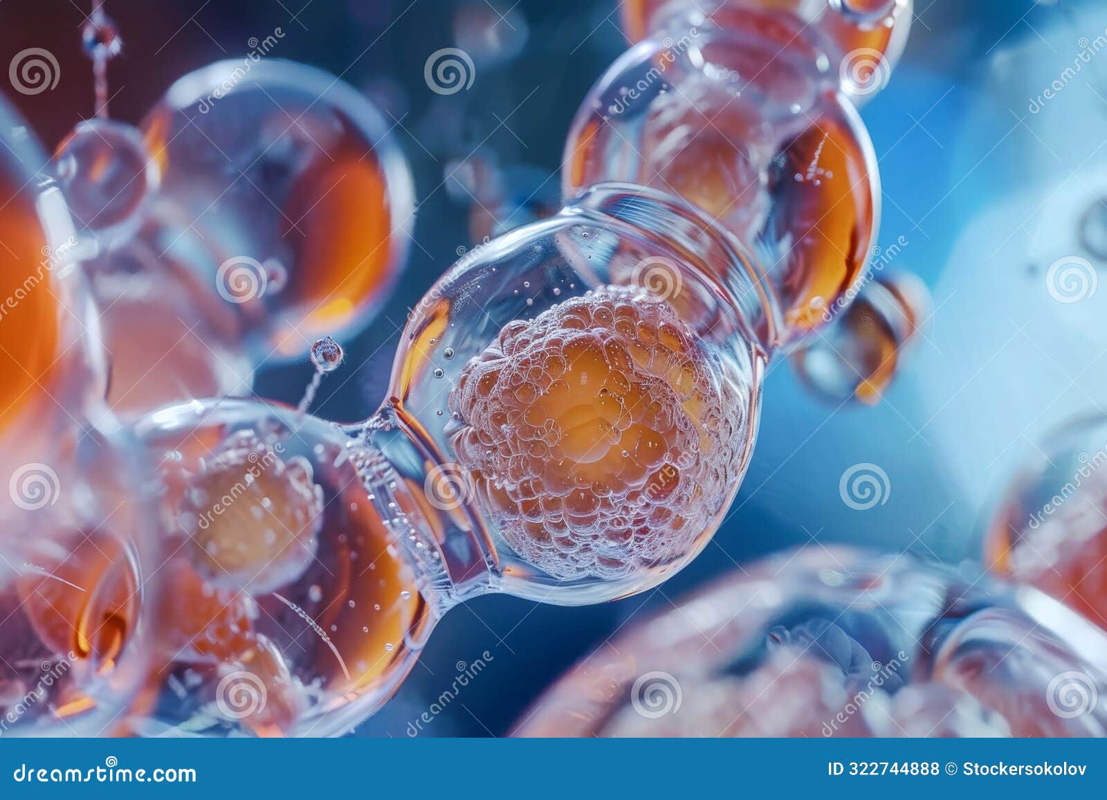 A Microscopic View of Cells in the Process of Division, Highlighting ...