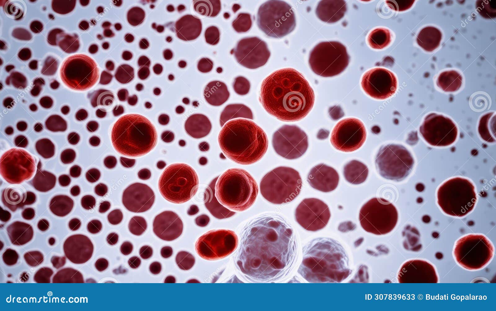 Microscopic View of Cells Under a Microscope Stock Illustration ...