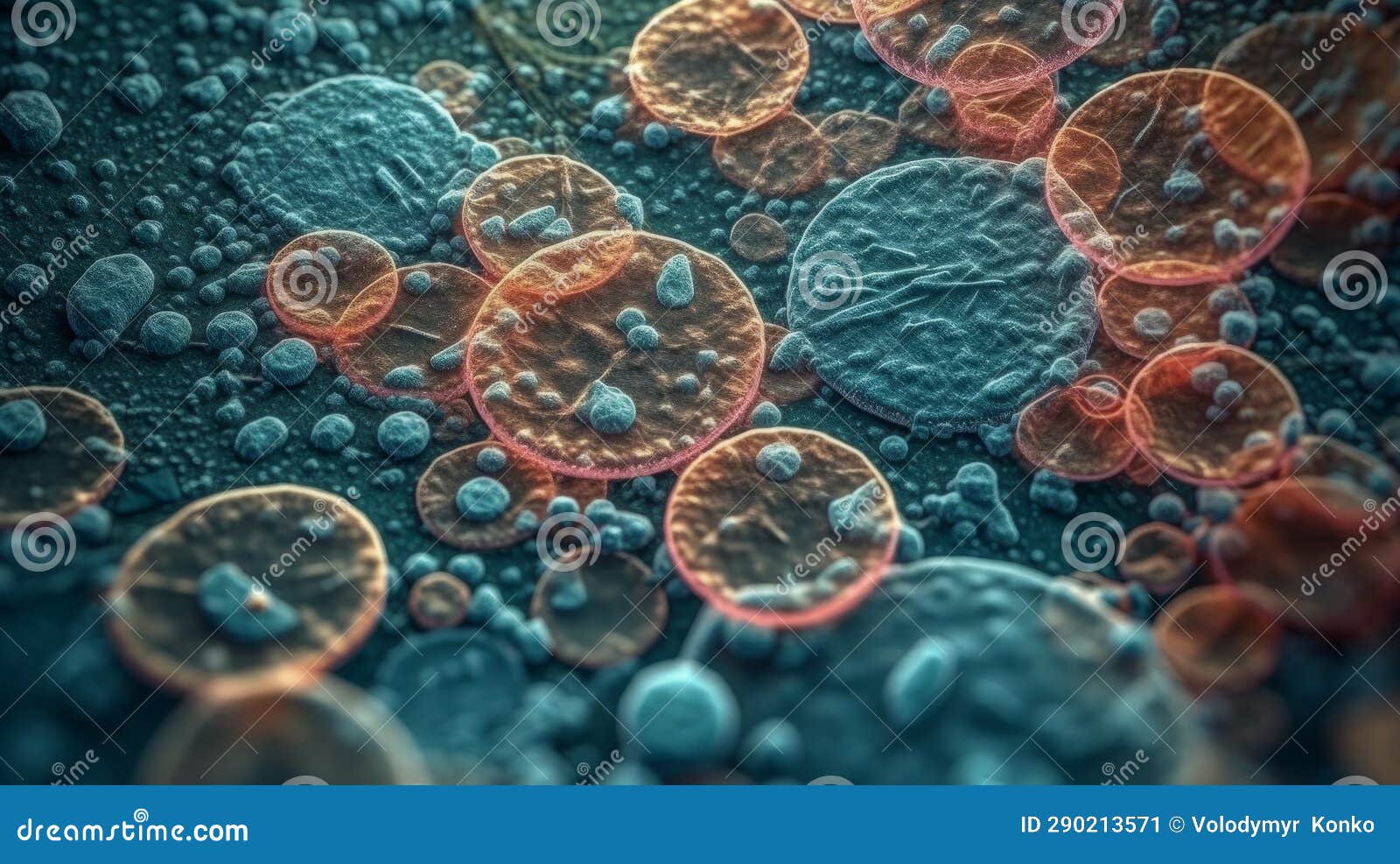 Microscopic View of Cells Under the Microscope. Generative Ai Stock ...