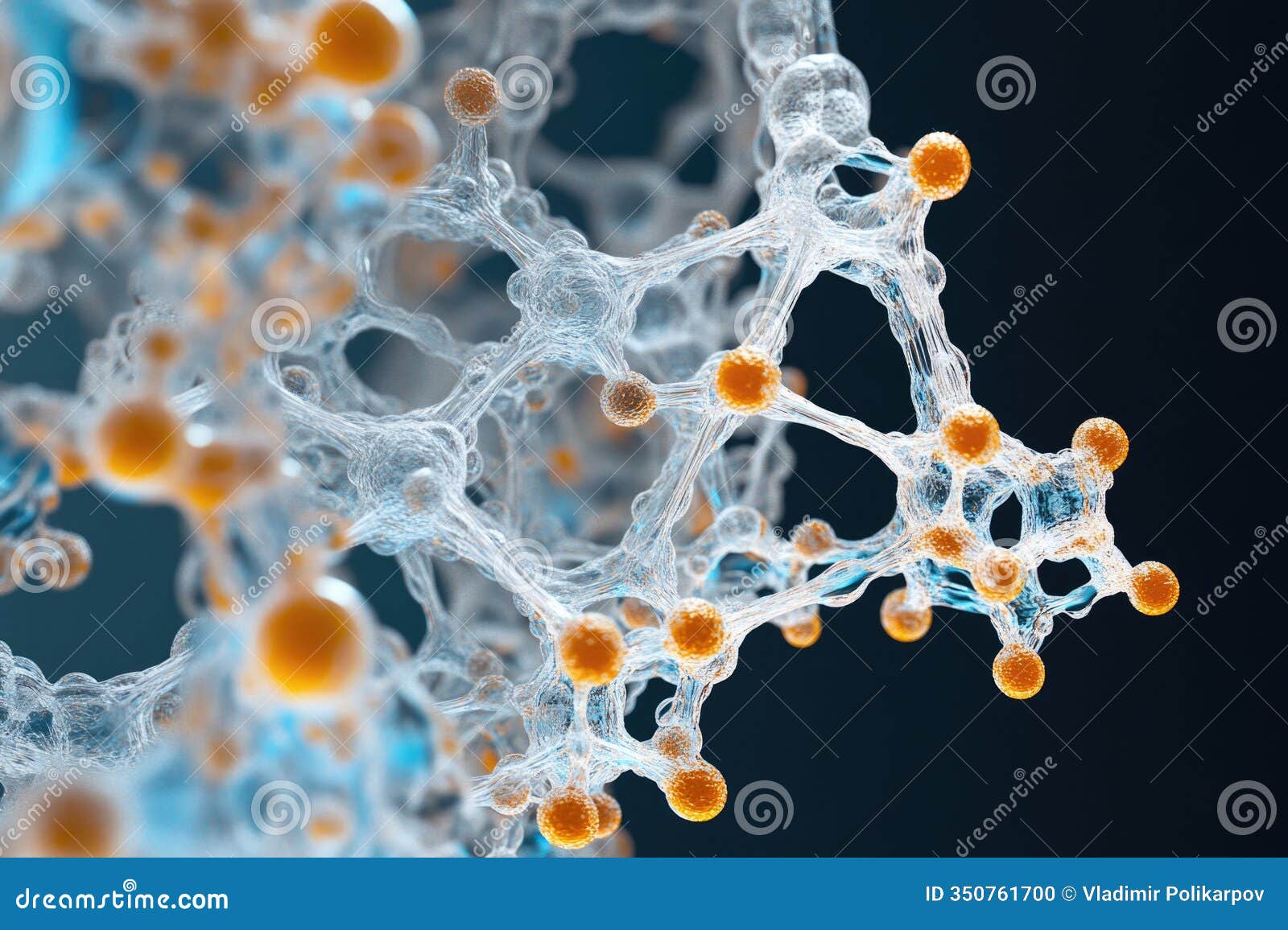 A Microscopic View of Cellular Components with Prominent Orange ...