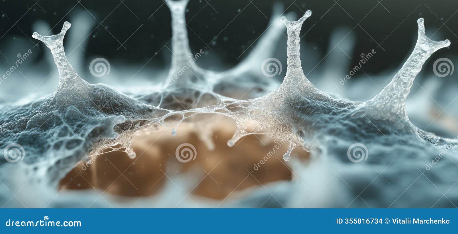 Cellular Or Membrane Structure Of Tissue Under The Microscope At High ...