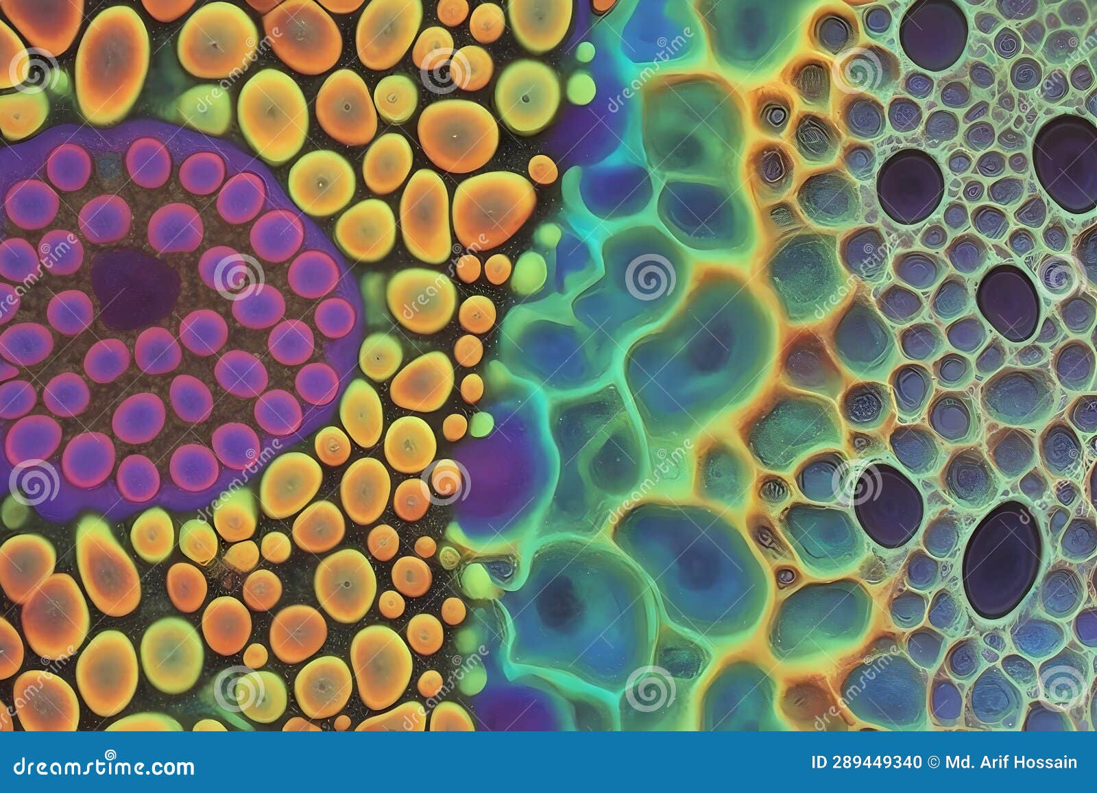 A Microscopic View of a Cellular Pattern Rendered in a Spectrum of ...