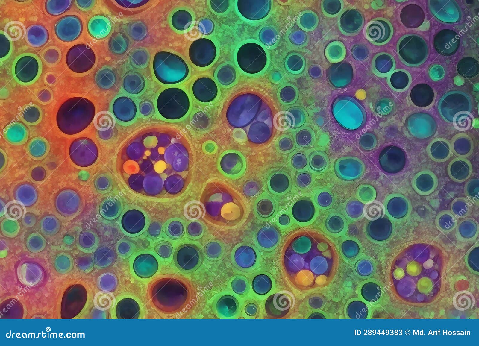 A Microscopic View of a Cellular Pattern Rendered in a Spectrum of ...