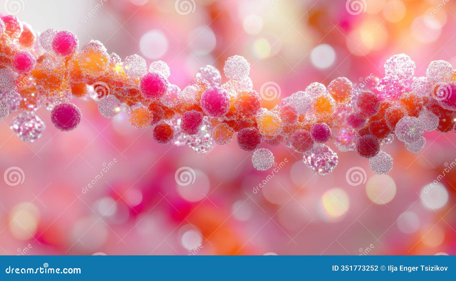 Microscopic View of a Chain of Cancer Cells, Showing Cellular ...