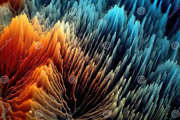 Microscopic View of Chemical Crystals Forming Patterns Stock Photo ...