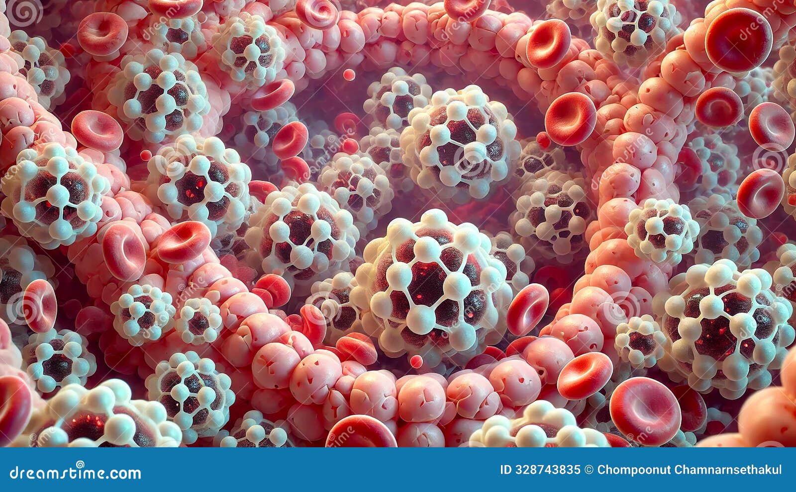 Microscopic View of Cholesterol Molecules within the Blood Stock ...