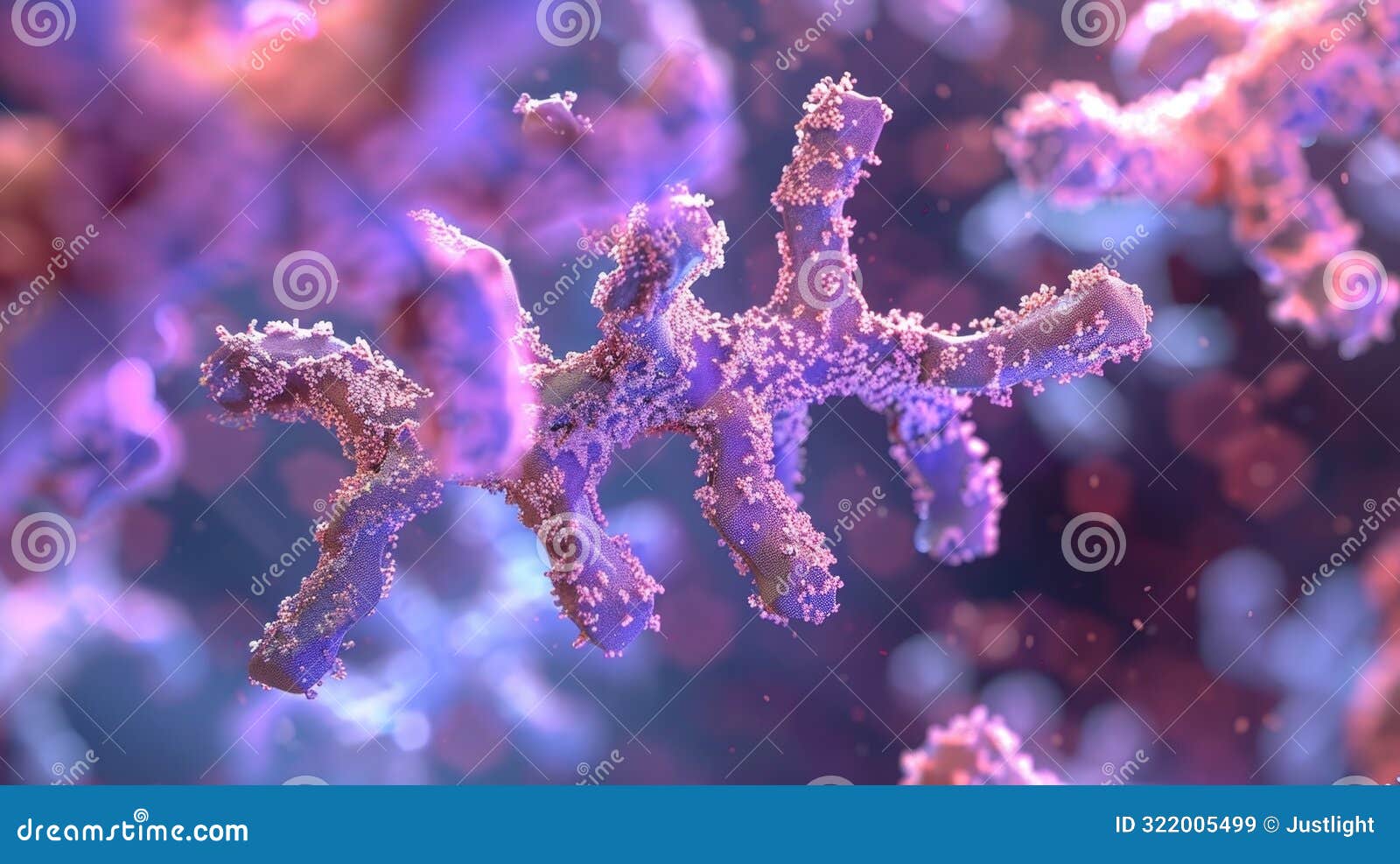 Microscopic View of a Chromosomes Telomeres Protective End Caps that ...