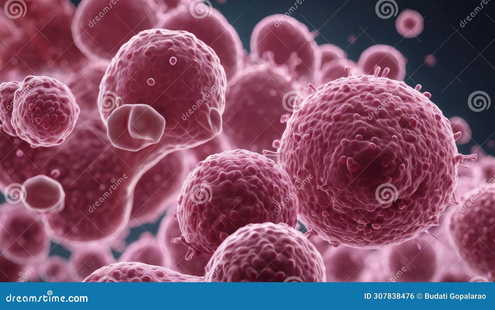 Microscopic View of a Cluster of Cells, Possibly Bacteria or Viruses ...