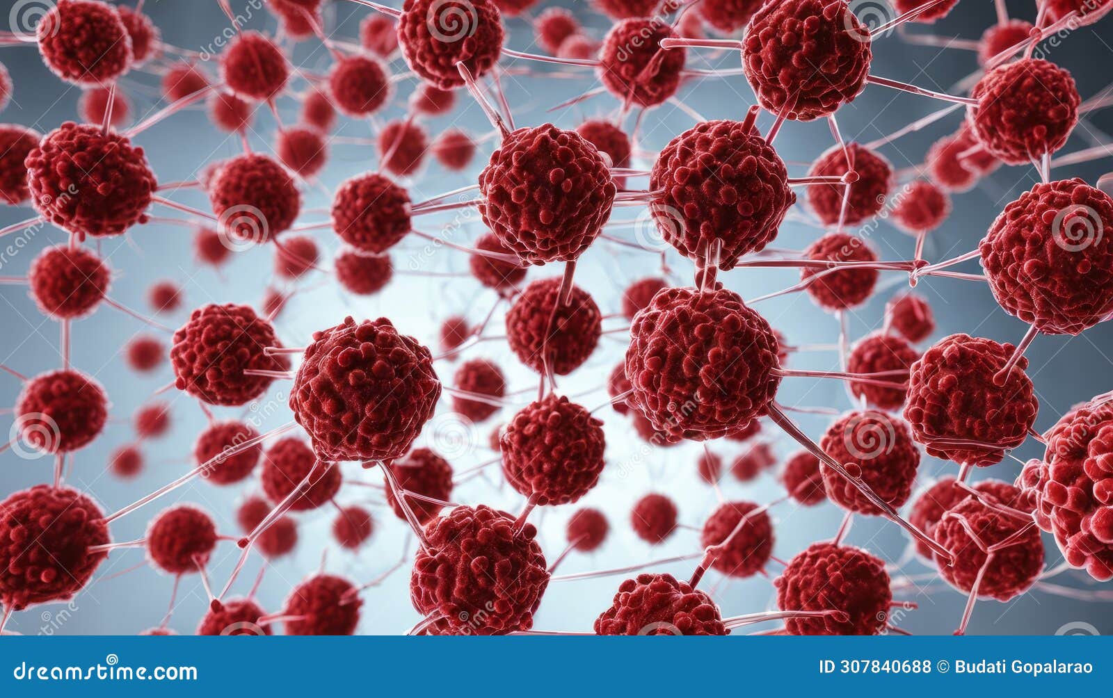 Microscopic View of a Cluster of Red Cells, Possibly Bacteria or ...